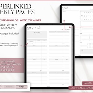 RICH GIRL Digital Budget Planner, 2025 Goodnotes Planner, Daily Weekly ...