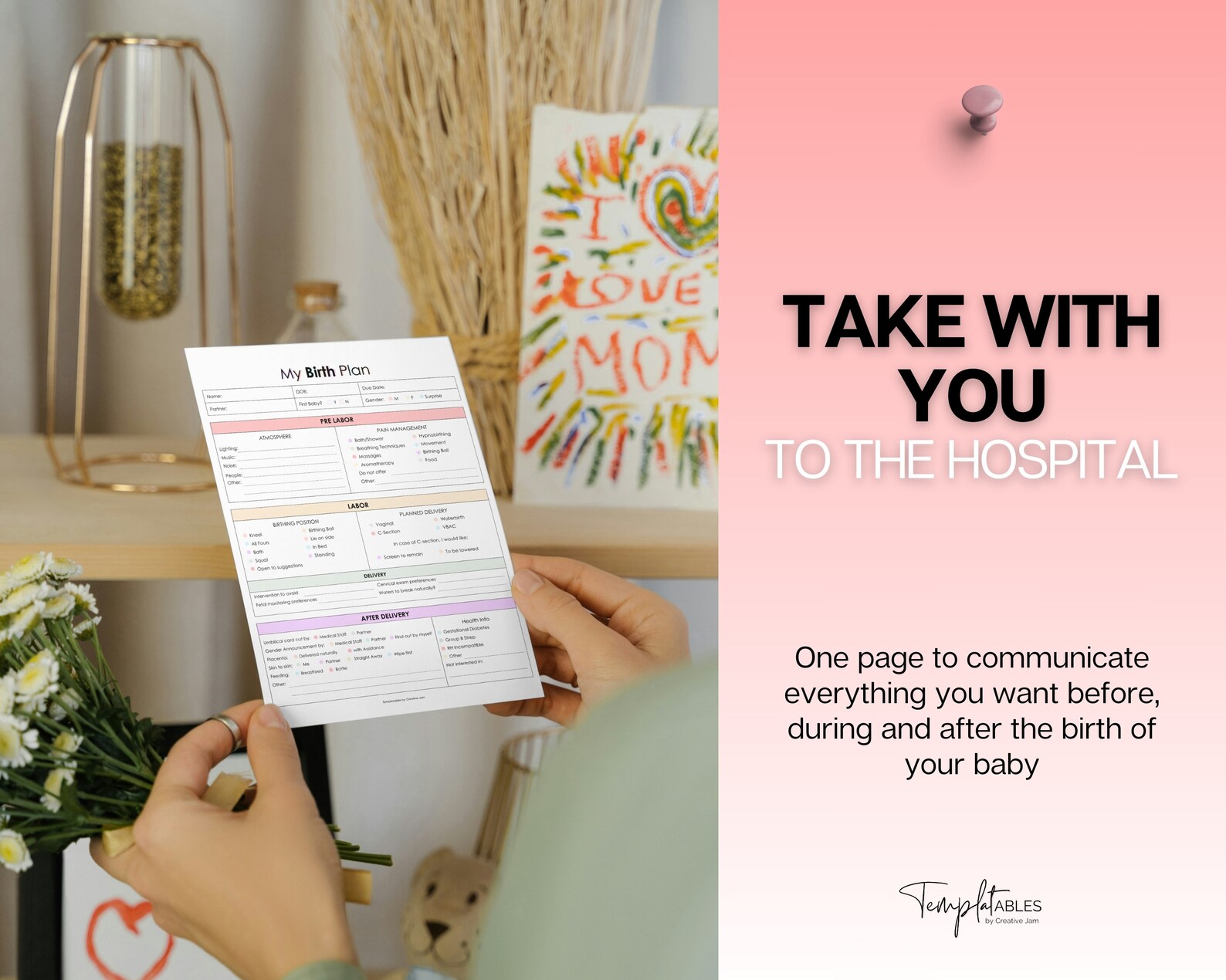 EDITABLE Birth Plan Template, Birth Preferences, Birthing Plan ...