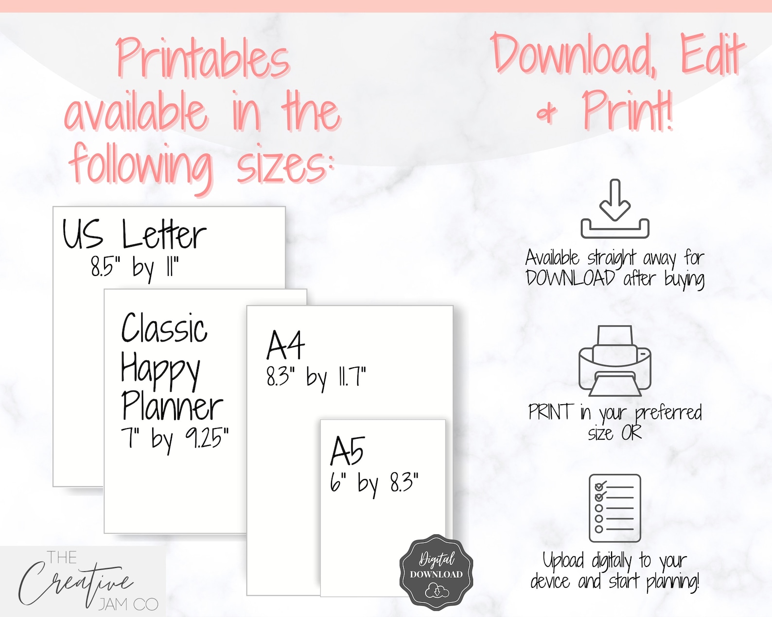 MONTH at a Glance Planner, Editable Weekly & Monthly Planners, to Do ...
