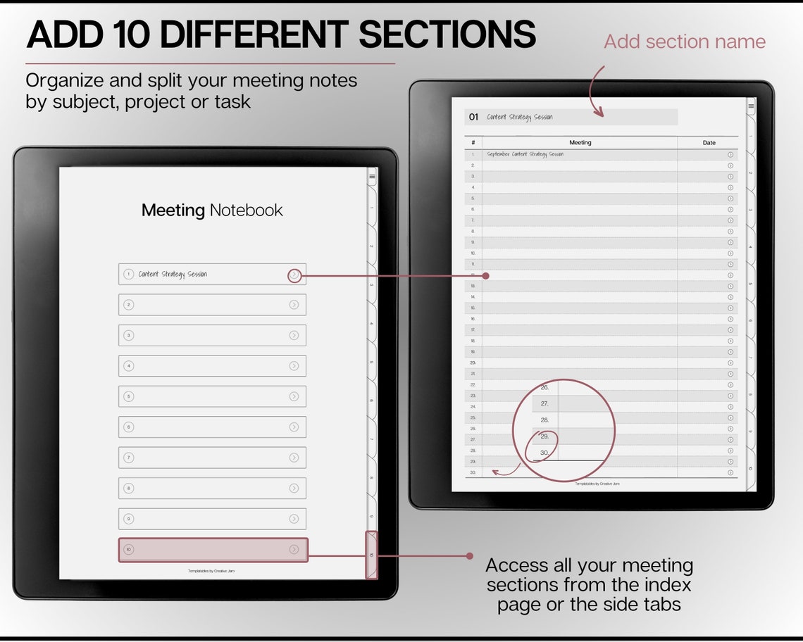 Templates for Kindle Scribe | Meeting Minutes, Meeting Agenda, Meeting ...