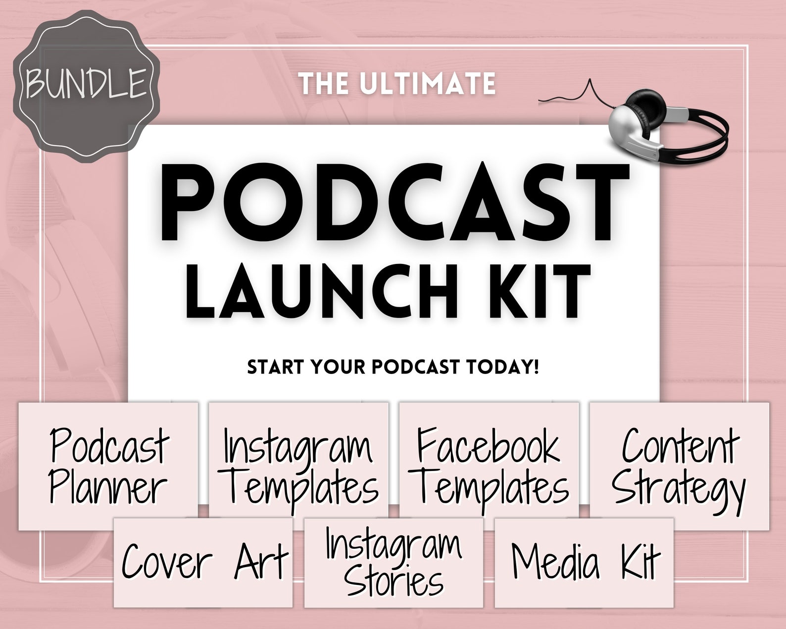 Editable PODCAST Bundle Launch Kit Podcast Planner Podcast | Etsy