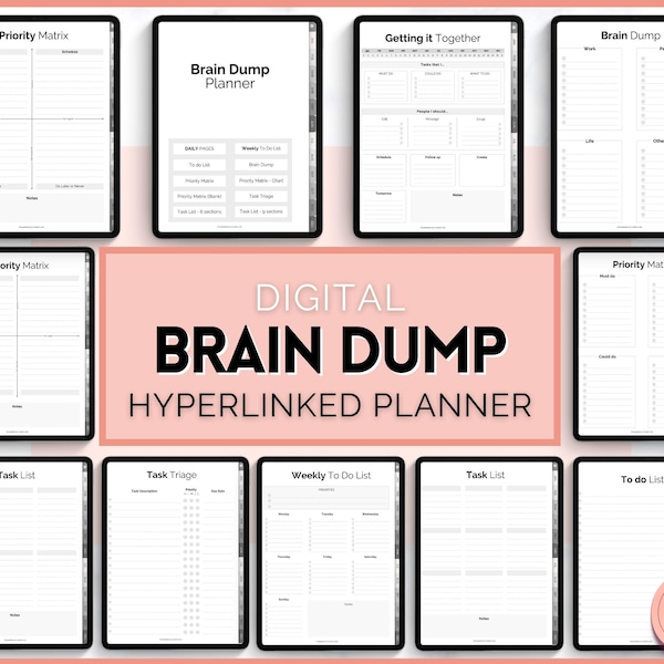 Brain Dump Printable Worksheet - Etsy