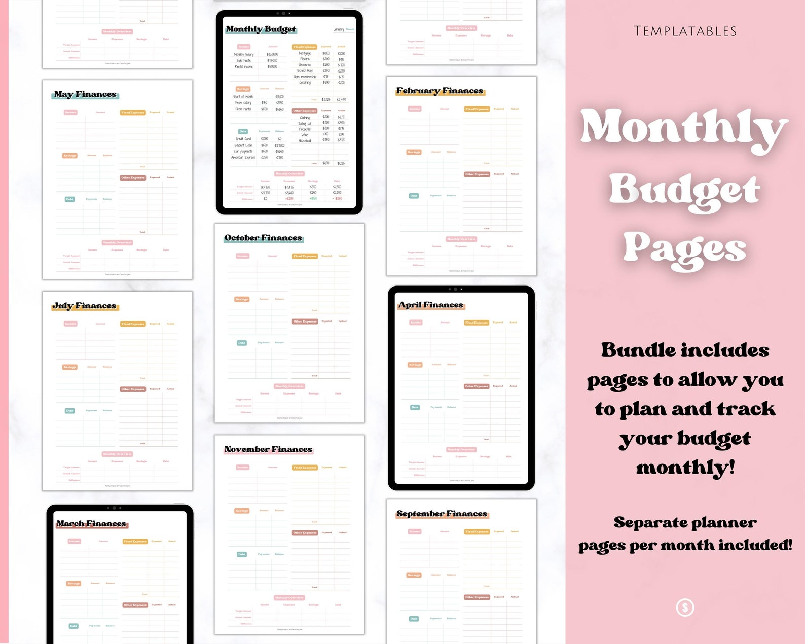 Ultimate Budget Planner Printable BUNDLE Financial Tracker - Etsy