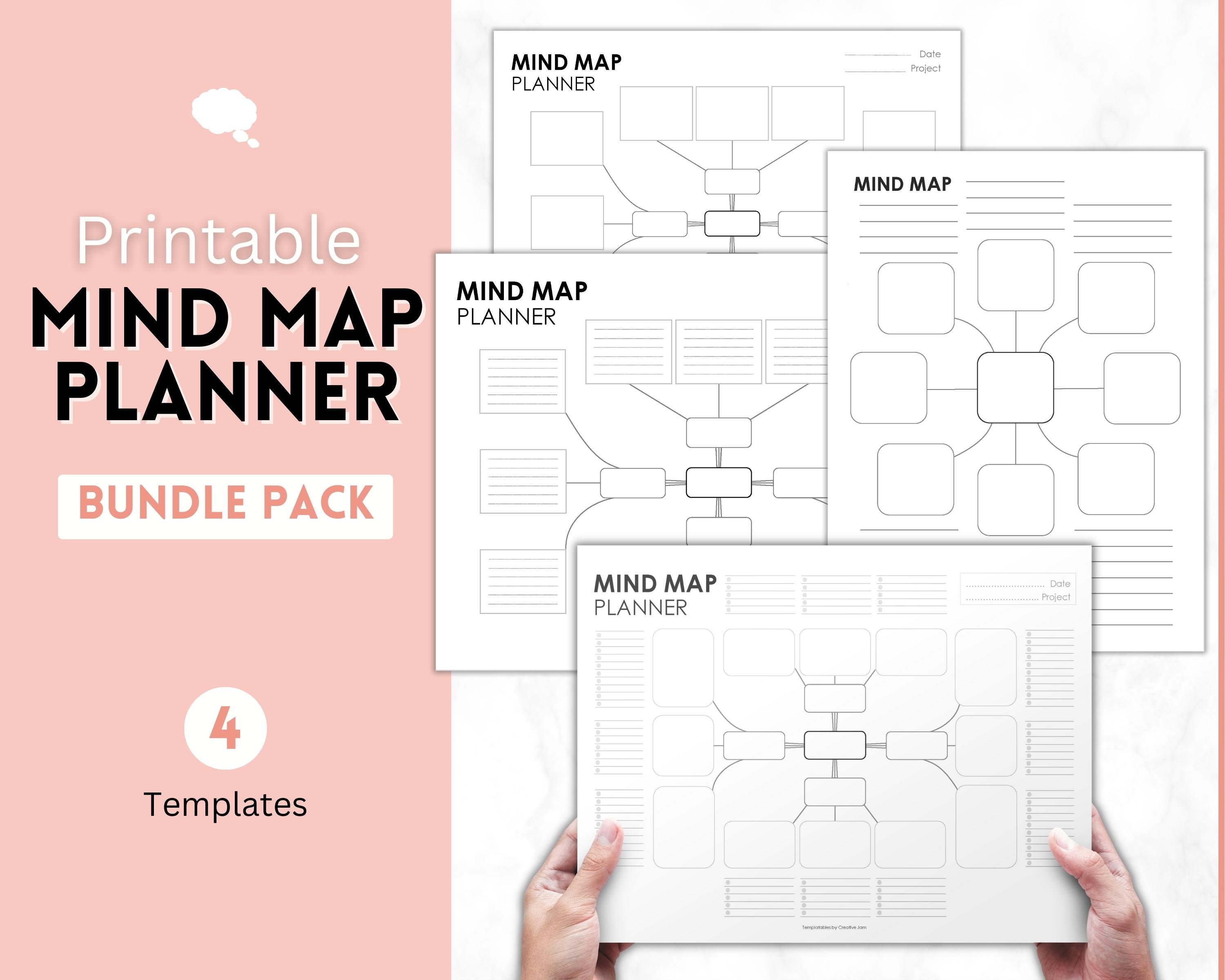 Mind Map Template Printable Mind Map Planner Study Guide - Etsy Australia
