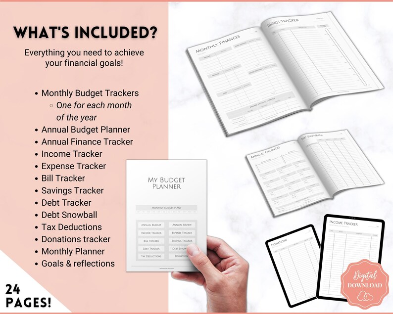 Finance Planner BUNDLE Budget Planner Templates Financial - Etsy