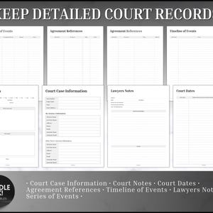 Custody Binder, Child Custody Journal, Printable Child Custody Planner ...