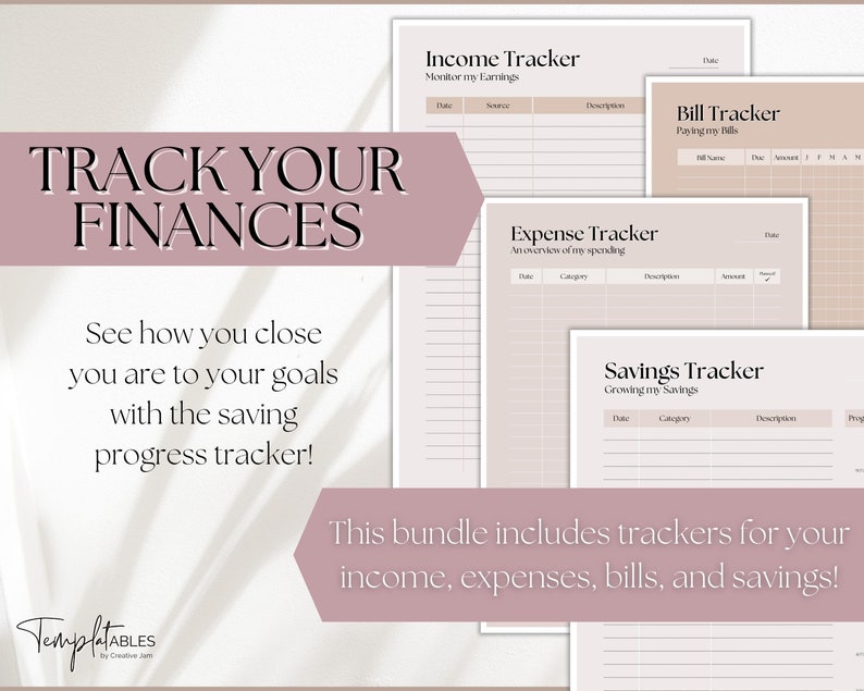 Financial Planner Printable BUNDLE Budget Template Savings - Etsy