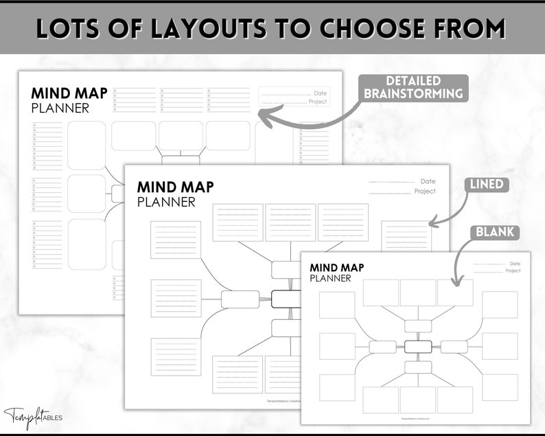 Mind Map Template Printable Mind Map Planner Study Guide - Etsy