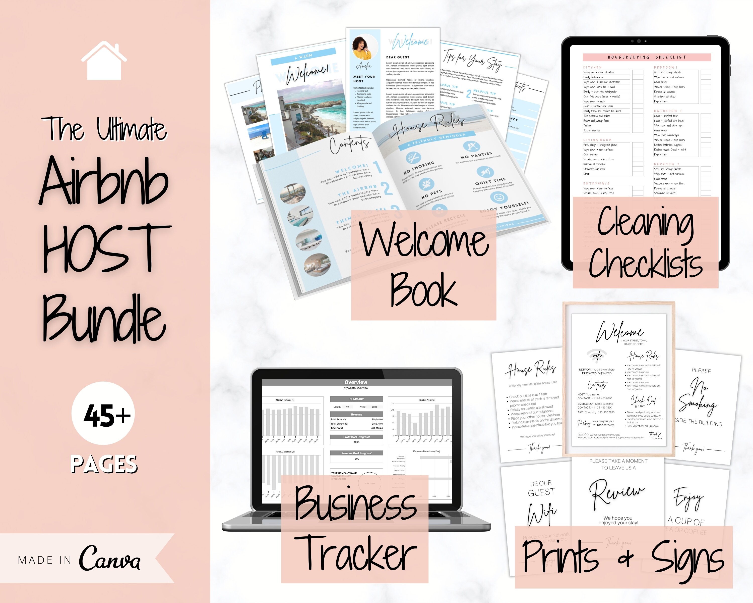 airbnb welcome book template airbnb guide book Airbnb host bundle ...