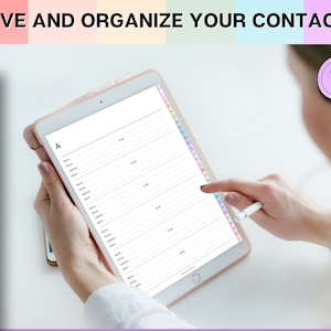 Address Book, Digital Address Book With Tabs, Contact List, Guest ...