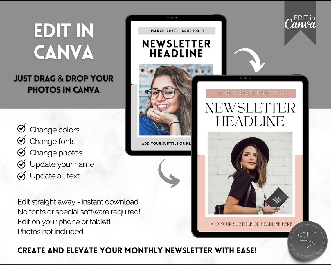 Newsletter Template, 45+ Editable Canva Templates, Monthly, Real Estate ...