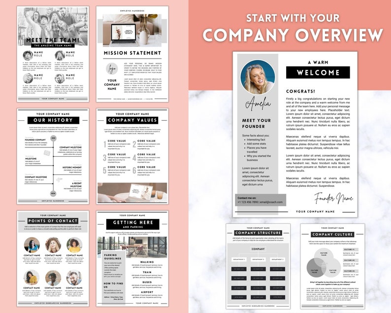 Employee Onboarding Template, New Hire Handbook, Welcome Packet, New ...