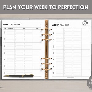 EDITABLE Weekly Planner Templates, Week at a Glance, Weekly Schedule ...