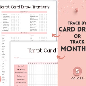 Monthly Tarot Card Tracker, Tarot Readings, Learn Tarot Card, Tarot ...