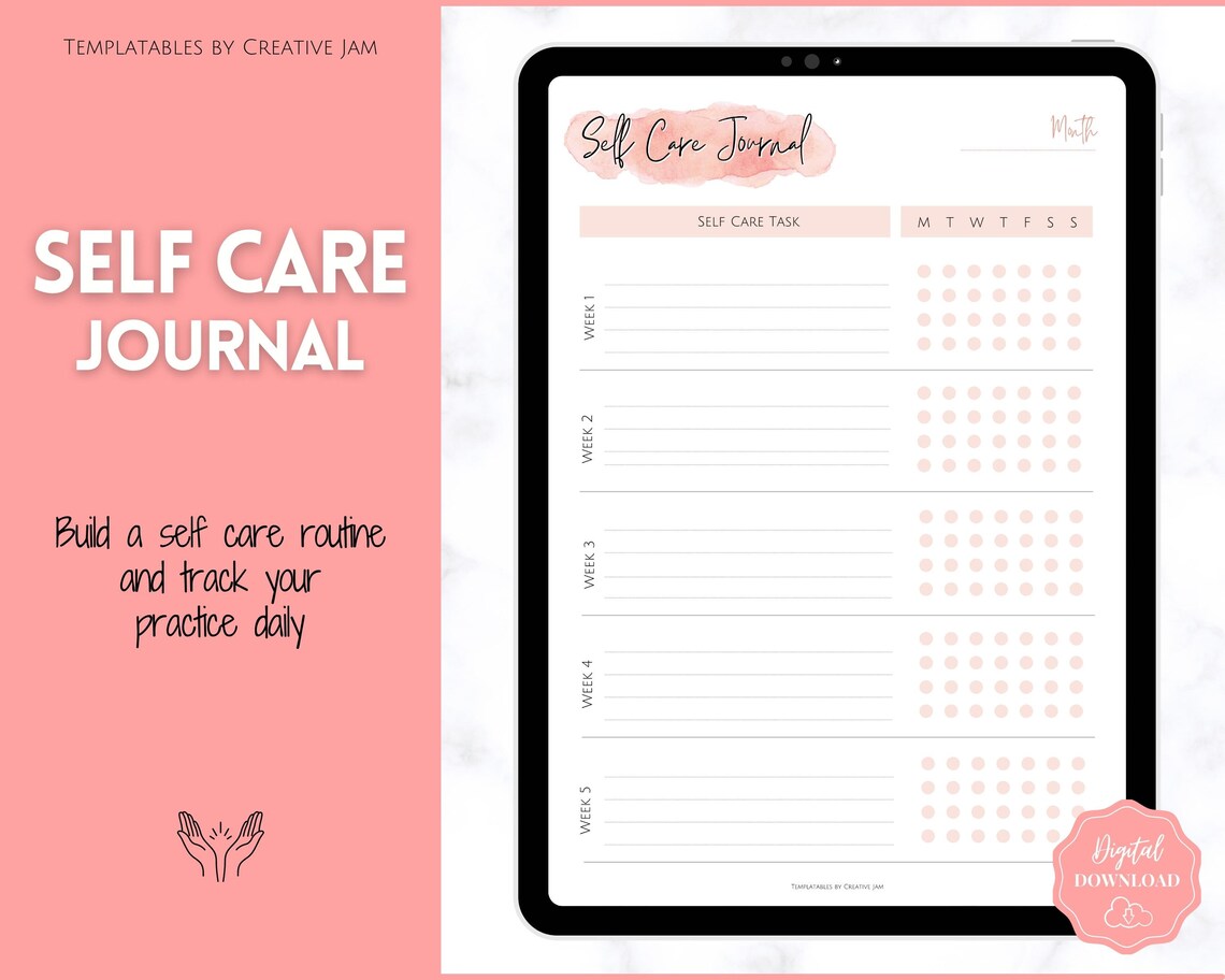 Wellness Planner BUNDLE Self Care Journal Printable Selfcare - Etsy