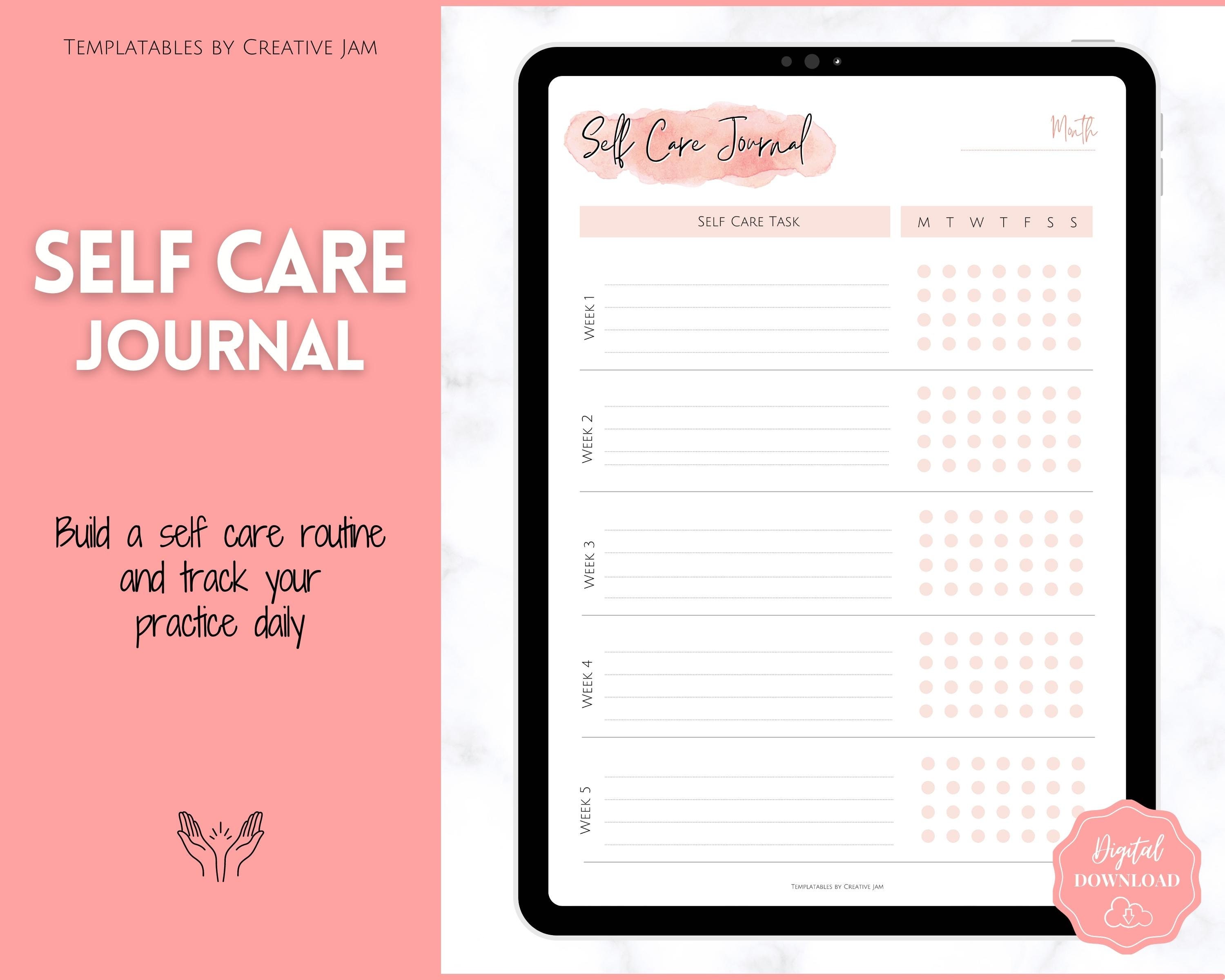 Wellness Planner BUNDLE Self Care Journal Printable Selfcare | Etsy