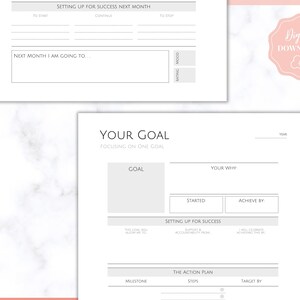 Goal Planner Printable BUNDLE, 2024 Goals Tracker, SMART Goal Setting ...