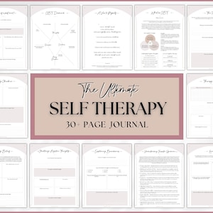 Self Therapy Journal, 30+ Page Self-therapy Workbook, Based on CBT ...