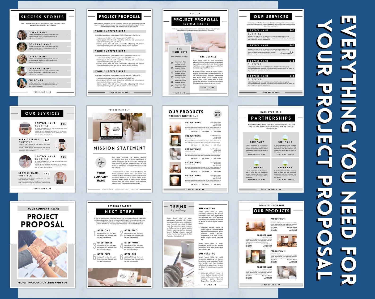 Project Proposal Template, Editable Business Proposal Templates ...