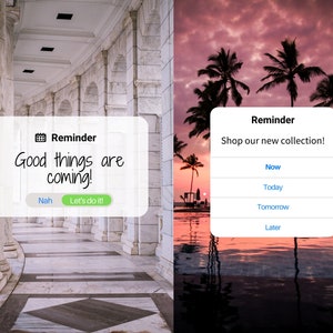 15 Instagram Story Stickers, Blank iPhone Reminder PNG Stickers, IG ...
