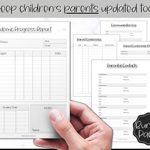 TEACHER Planner Printable, 50+ Pg BUNDLE, Homeschool Teacher, Academic ...