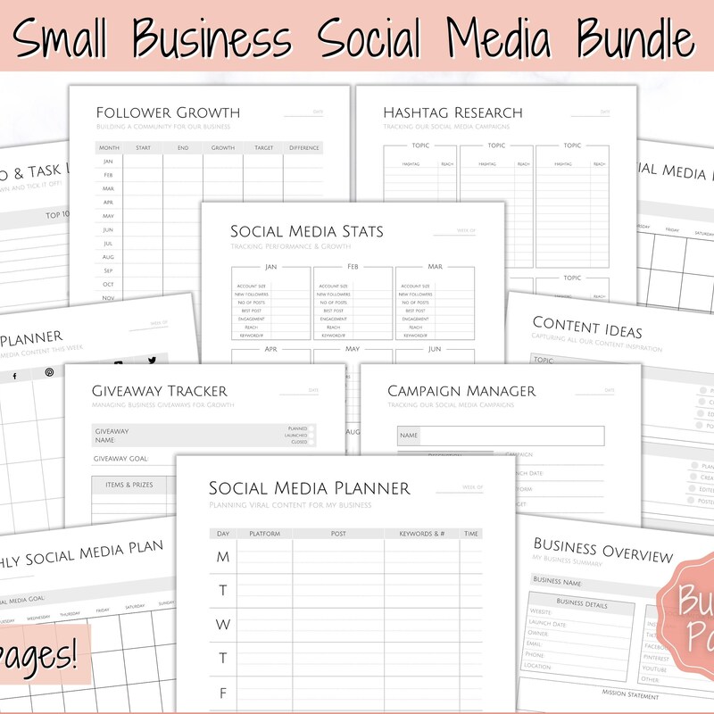 Social Media Planner - Etsy