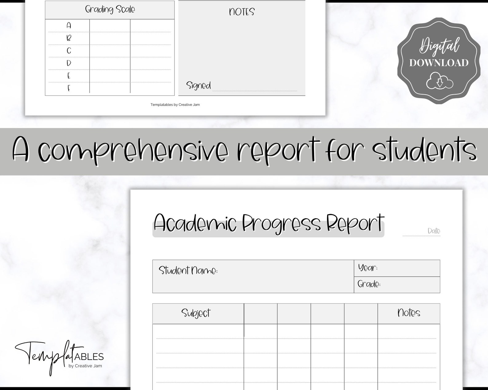 Homeschool Report Card Printable Progress Report Home School - Etsy UK