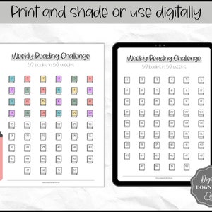 50 Book Challenge Printable, Reading Challenge BUNDLE, 50 Books, Kids ...
