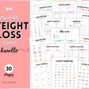 Weight Loss Journal, Weightloss Tracker, Fitness Planner Printable ...