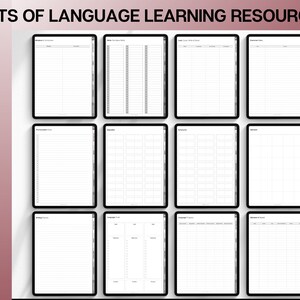 Digital Language Learning Planner, Study Korean, Japanese, Spanish ...