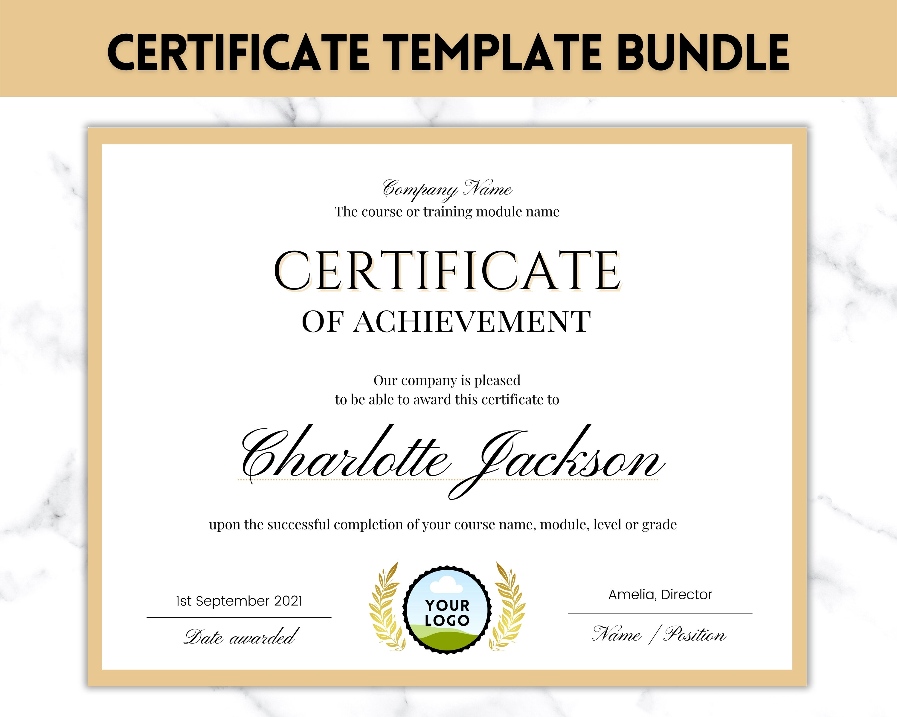 Blank Certificate Of Achievement Template