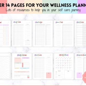 Self Care Planner & Wellness Journal BUNDLE! Printable Selfcare Tracker ...
