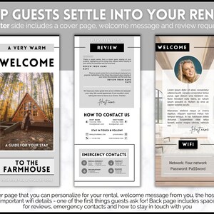 Airbnb Welcome BROCHURE Template, Editable TRIFOLD Guide, Guest Book ...