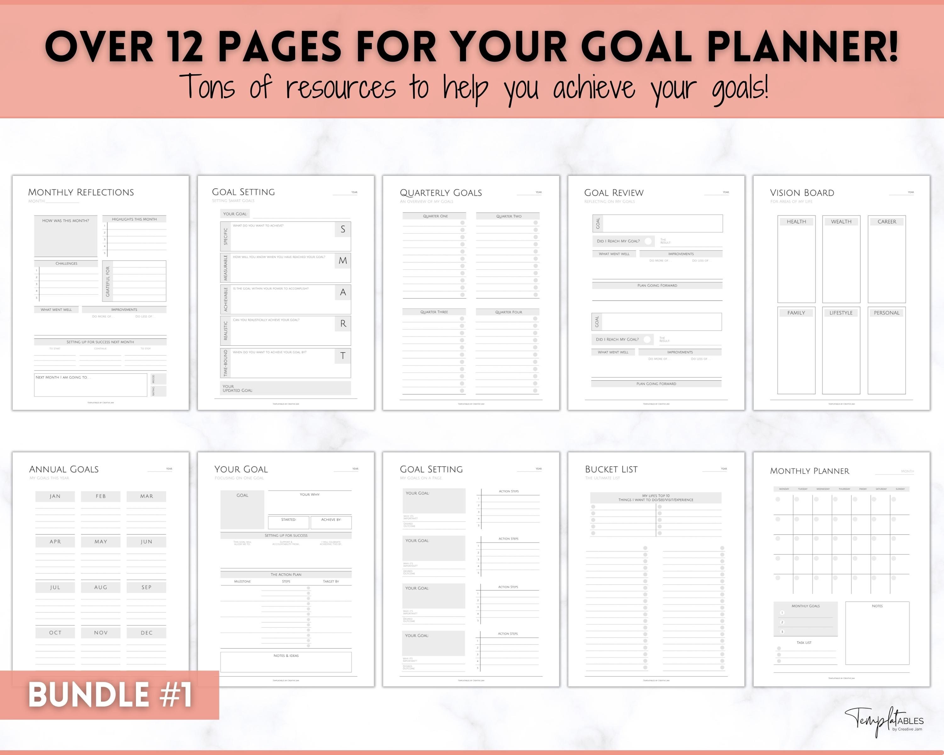 Ultimate PLANNER BUNDLE! Printable Goal Planner, Finances & Budget ...