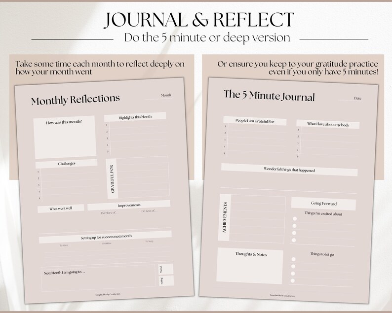 Printable Gratitude Journal BUNDLE Mindfulness Log Gratitude - Etsy