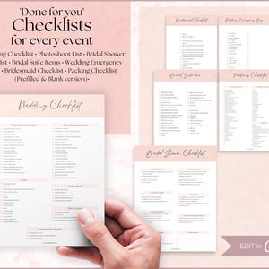 EDITABLE Wedding Planner Binder Kit, Wedding Planner, Wedding Planning Checklist, Wedding Day ...