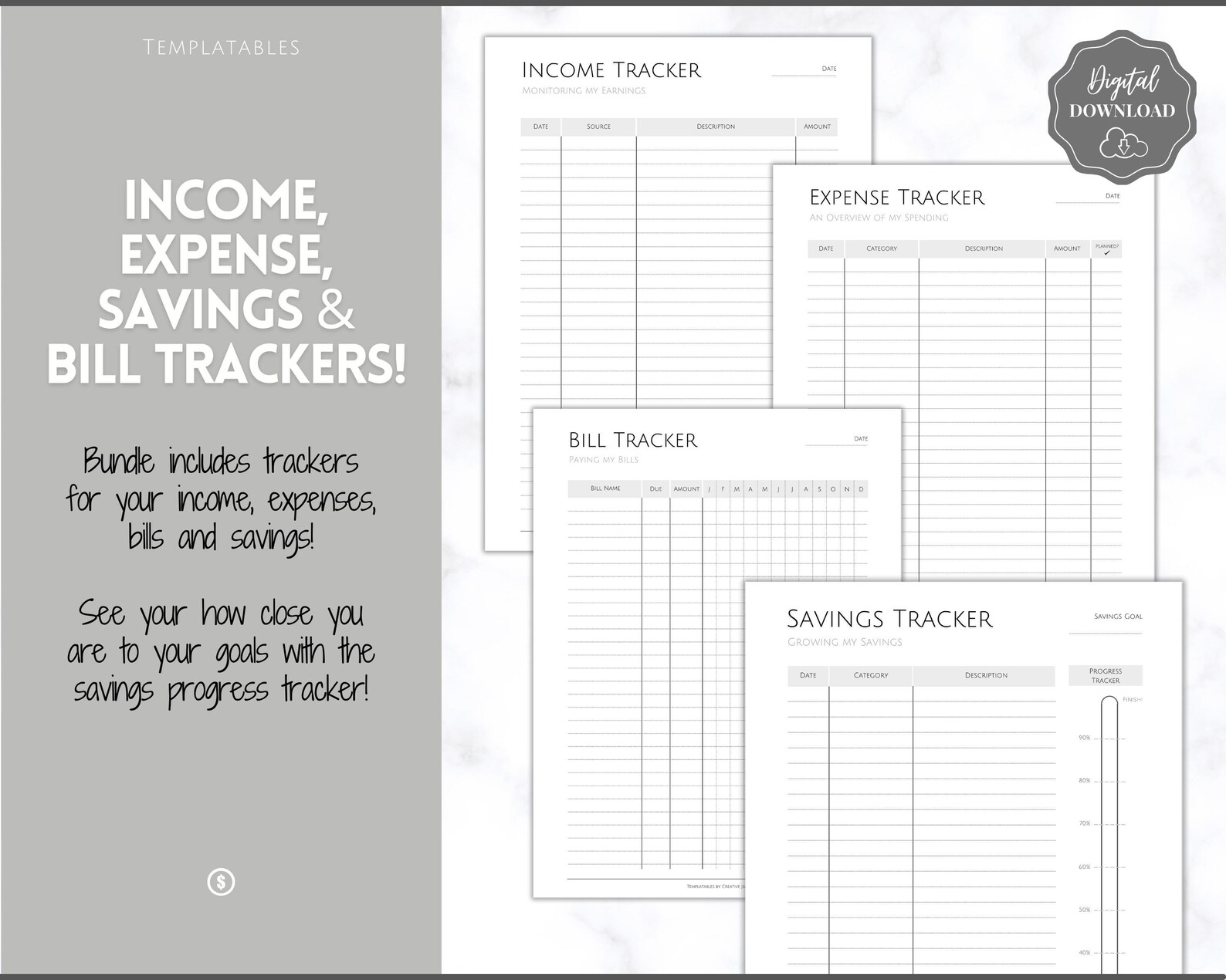 Ultimate Budget Planner Printable BUNDLE Financial Tracker | Etsy UK