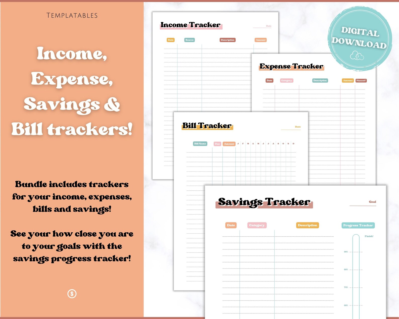 Ultimate Budget Planner Printable BUNDLE Financial Tracker - Etsy