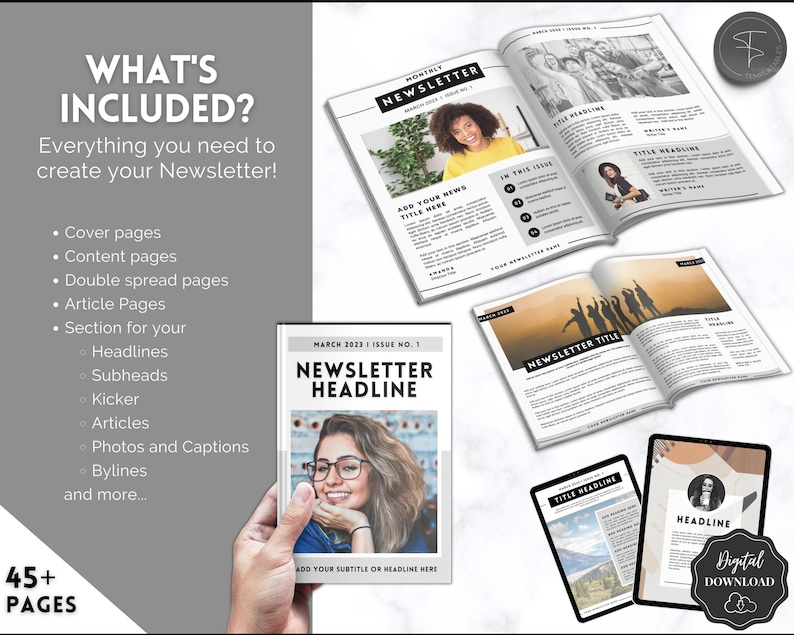 Newsletter Template, 45+ Editable Canva Templates, Monthly, Real Estate ...