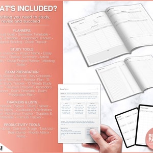 Student Planner Printable BUNDLE, 40+ Pg Study Planner, Academic ...