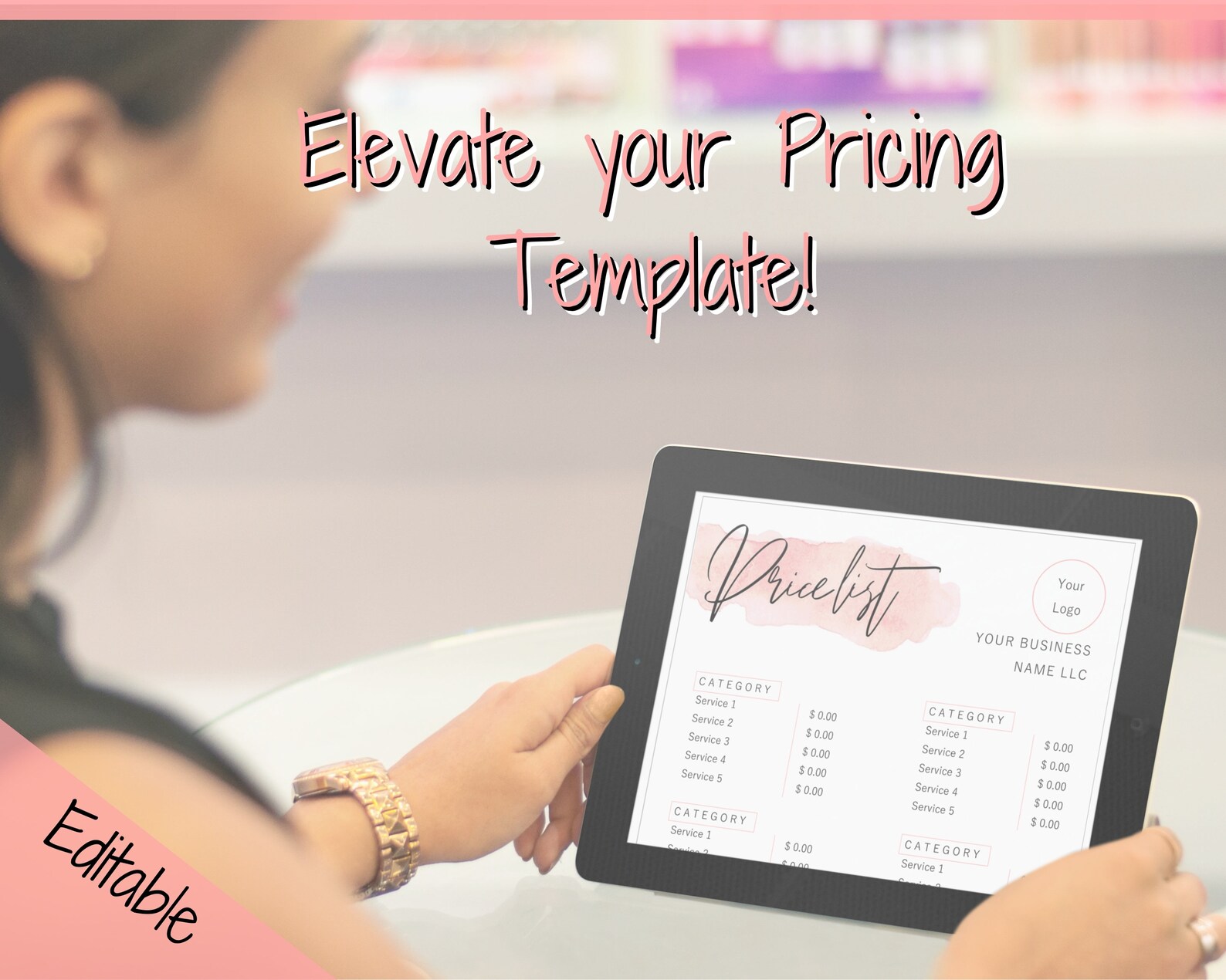 PRICE LIST Template Editable. Printable Price Sheet Price - Etsy UK