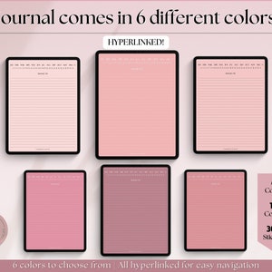 Digital Daily Journal, Goodnotes Notebook, Hyperlinked Digital Planner ...