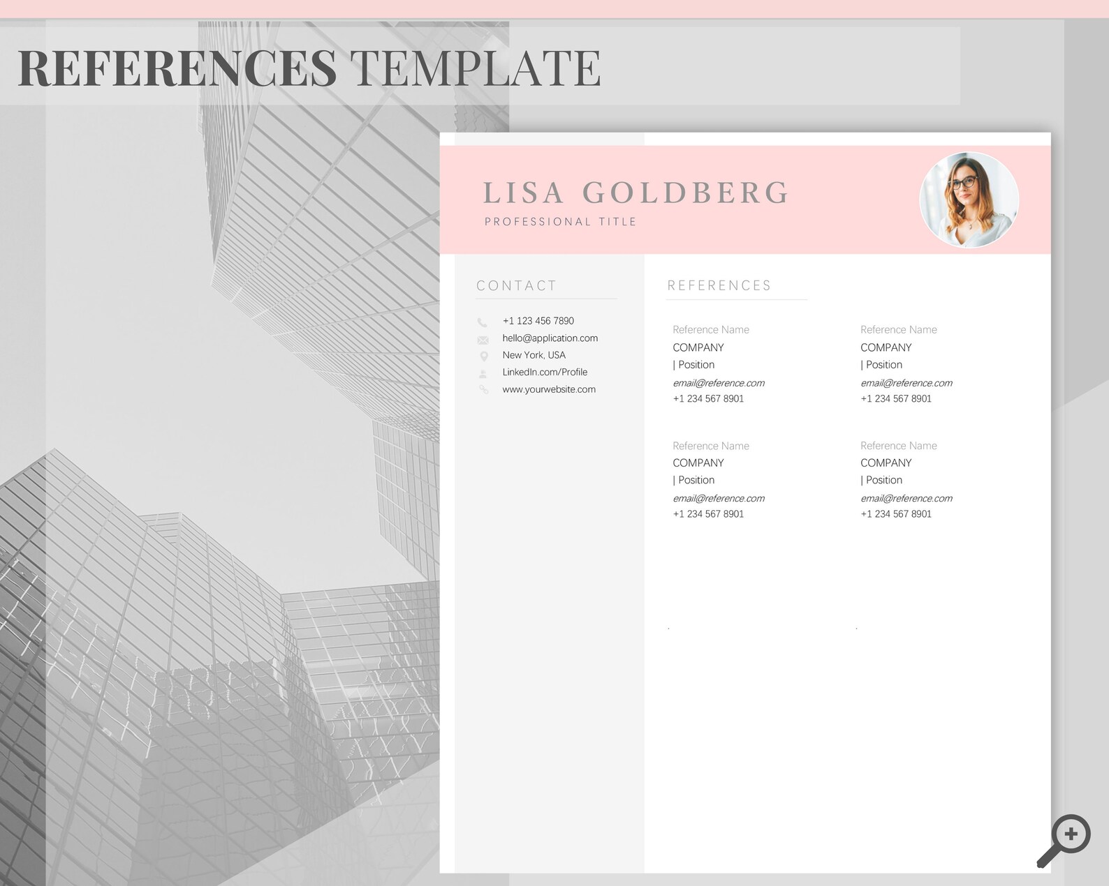 Professional Resume Template Word. CV Template Professional | Etsy
