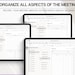 Onenote Meeting Notes Template, Editable Meeting Minutes, Digital ...