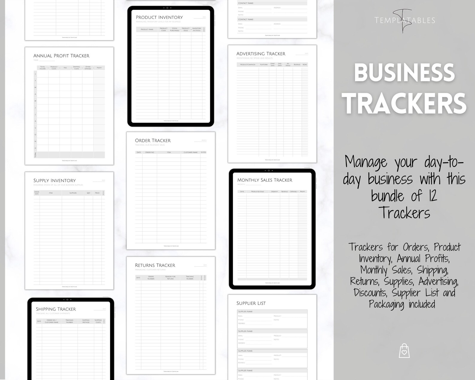 Side Hustle Planner Printable BUNDLE, Small Business Planner, Side ...