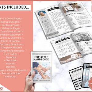 Employee Handbook, Onboarding Guide for New Hire, Welcome Packet, New Hire Checklist, Editable ...