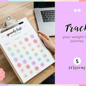 Pounds Lost Tracker, 20 Lbs, Pack of 5 Weight Loss Trackers, 10 20, 30 ...
