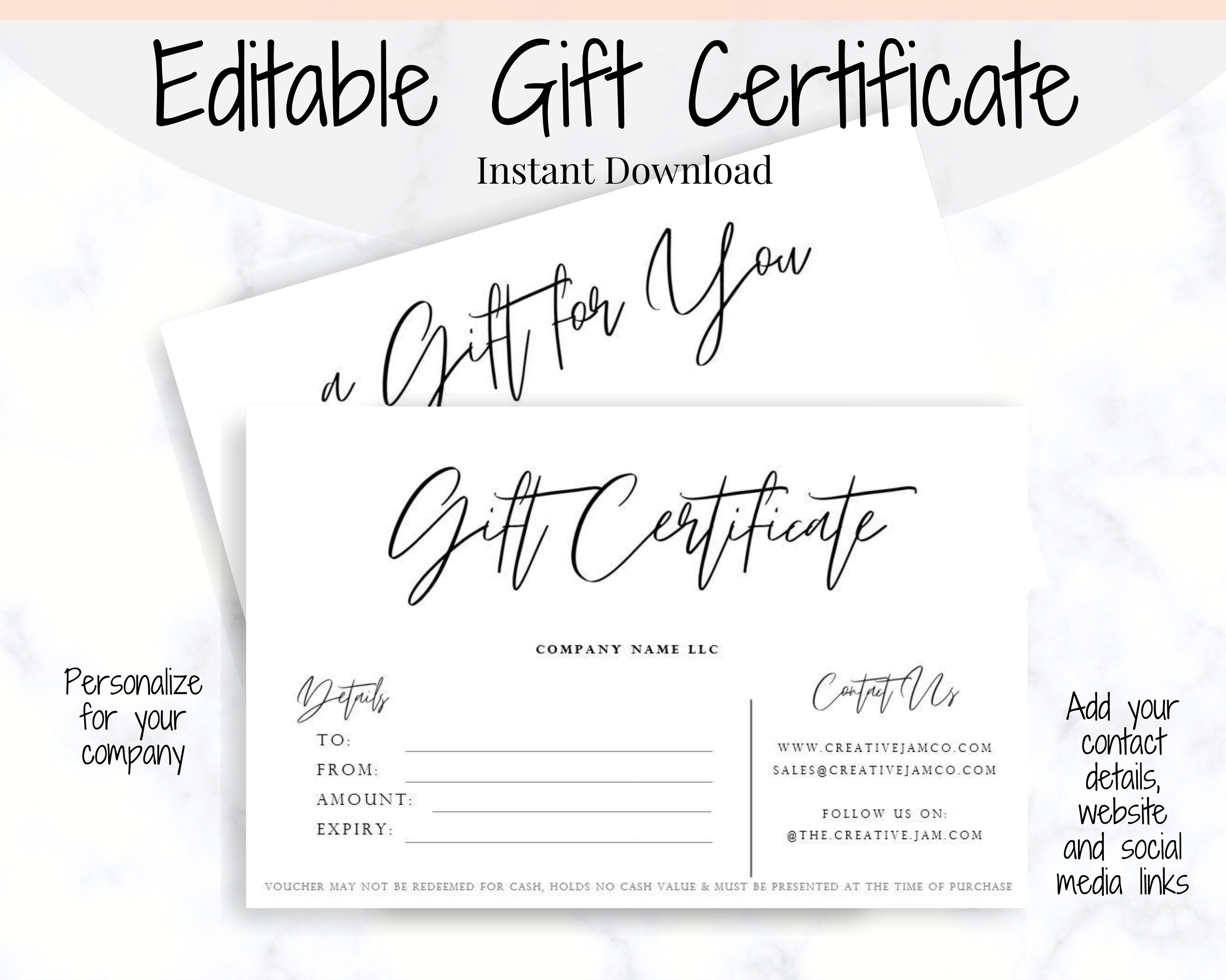 Gift Certificate Template Ai