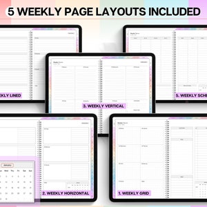 COLORFUL Digital Planner, 2024 2025 Goodnotes Planner, Daily Weekly ...