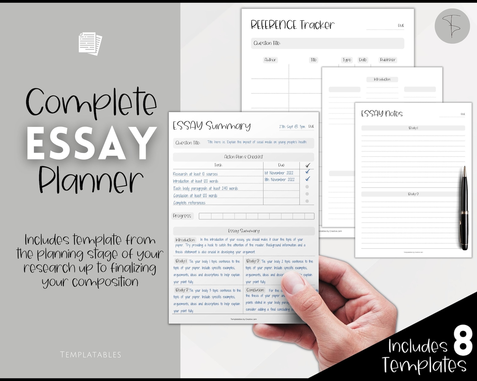 Essay Planner Printable BUNDLE for Students Essay Writing - Etsy